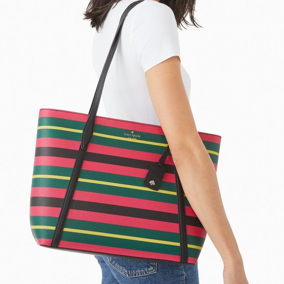 kate spade | Bags | New Kate Spade Cara Wrapping Paper Print Large Tote ...